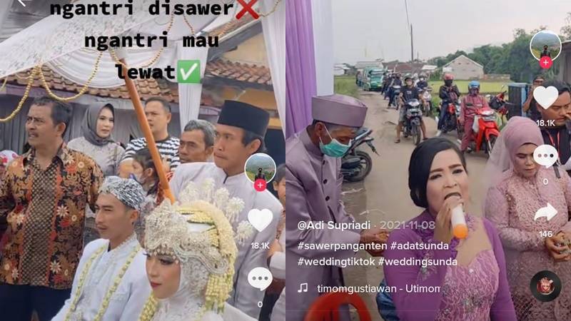 Aneh Tapi Nyata Pengantin Lakukan Hajatan Pernikahan Di Tengah Jalan