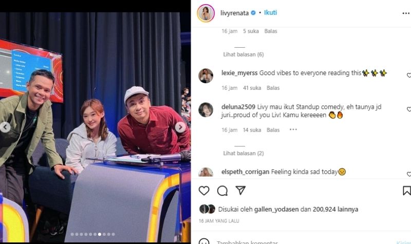 Livy Renata Jadi Juri Stand Up, Netizen: Emang Bisa