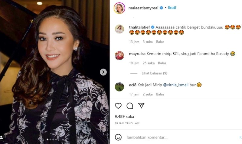 Gaya Rambut 80an, Maia Estianty Mirip Paramitha Rusady