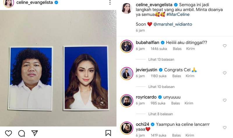 Dikabarkan Akan Menikah dengan Marshel, Celine Evangelista: Semoga Langkah Tepat