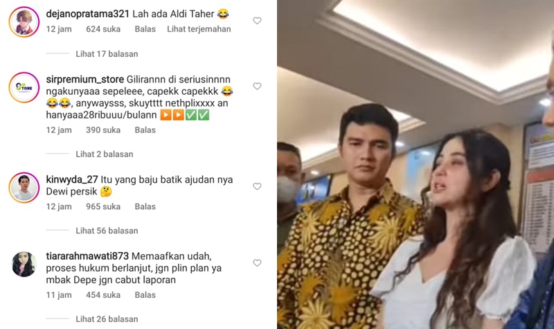 Aldi Taher Dampingi Dewi Perssik Urus Kasus Hukum dengan Haters, CLBK Nih?