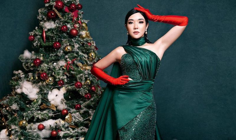 Cantiknya Gisella Anastasia dengan Dress Hijau Selalu Terbayang
