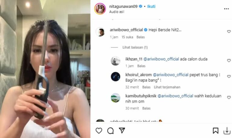 Ari Wibowo 'Kepergok' Ucapkan Selamat Pada Nita Gunawan: Pepet Terus Nih Calon Duda